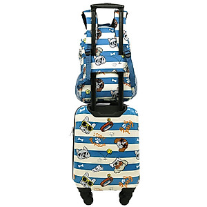 Travelers Club 5 Piece Kids' Luggage Set, Cool Dog