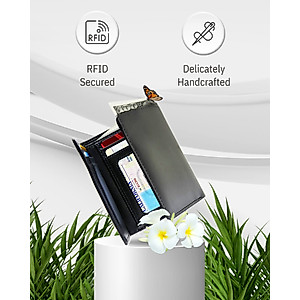 Access Denied Vegan Leather Trifold Wallets For Men - Cruelty Free Non Leather Mens Wallet With ID Window Holiday Gifts For Men