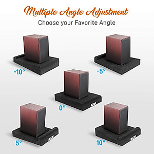 Pyle Sound Dampening Riser Foam-Audio Acoustic Noise Isolation Platform Recoil Stabilizer w/Rubber Base Pad for Studio Monitor, Subwoofer, Loud Speakers, Sold in 2 Pairs PSI03X2, Black, 4 Pack