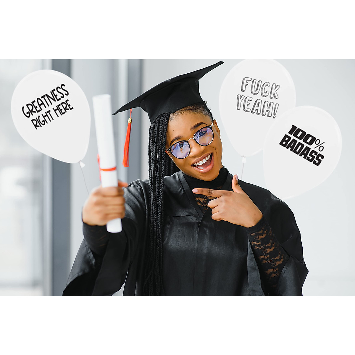 Funny Congratulations Balloons Congrats Graduation Party Thank You Employee Appreciation Decorations