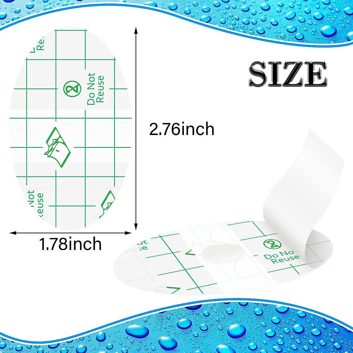 60 Pieces Baby Waterproof Ear Stickers Ear Covers for Swimming Shower Ear Protectors with Ear Plugs for Kids Newborn Disposable Ear Covers for Shower Surfing Snorkeling and Other Water Sports (White)