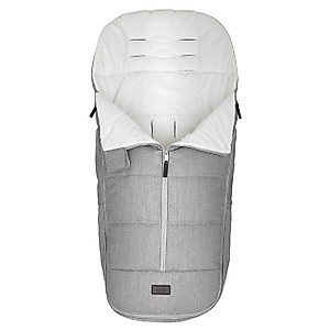 Diono Quantum Classic All Weather Footmuff To Protect Your Baby in Car Seats & Strollers, Light Grey Cube