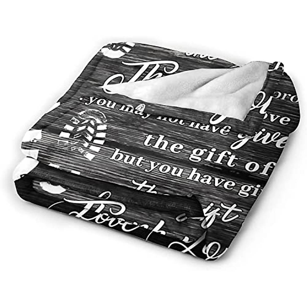 HAXOILO Stepped Up Dad Gifts Blanket to My Bonus Dad Father Daddy Throws Gifts for Fathers Day Birthday 80x60 in