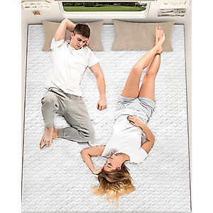 Slumbrae 4" [RV King] Memory Foam Mattress Topper for RV with Ultra Soft Cover, CertiPUR-US Certified, 72"*80"