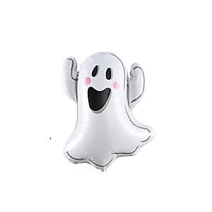 Beaumode Halloween Balloon arch with Mummy Bat Ghost Foil Balloons Black Purple Green Balloon 142pcs for Kids Spooky Ghost Party Birthday Baby Shower Decorations(Black Green Purple)