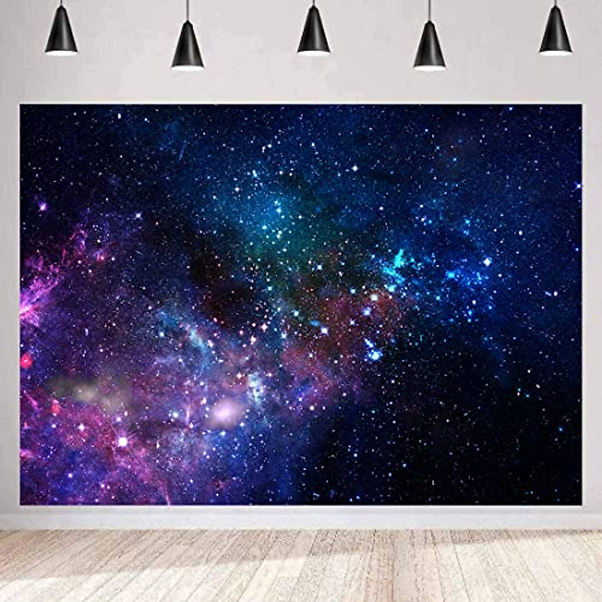 BUTFOBCA 7x5ft Outer Space Backdrop, Starry Galaxy Photo Backdrop, Planet Theme Background for Boy Girl Birthday Party Photography Decorations Banner, Photo Booth Studio Supplies Props(Vinyl)
