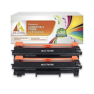 Kejora Compatible Toner Cartridges Replacement for Brother TN760 - High Yield - Black (3,000 Page Yield) (2 Pack)
