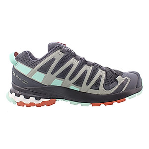 Salomon XA PRO 3D v8 Trail Running Shoes for Women, Ebony/Yucca/Mecca Orange, 9