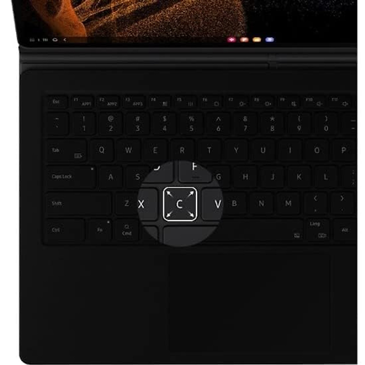 Samsung Book Cover Keyboard/Cover Case [Book Fold] Samsung Galaxy Tab S8 Ultra Tablet - Black