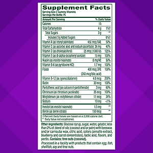 Vitafusion MultiVites Gummy Multivitamins for Adults with 12 Vitamins and Minerals, Berry, Peach and Orange Flavored, America’s Number 1 Gummy Vitamin Brand, 75 Day Supply, 150 Count