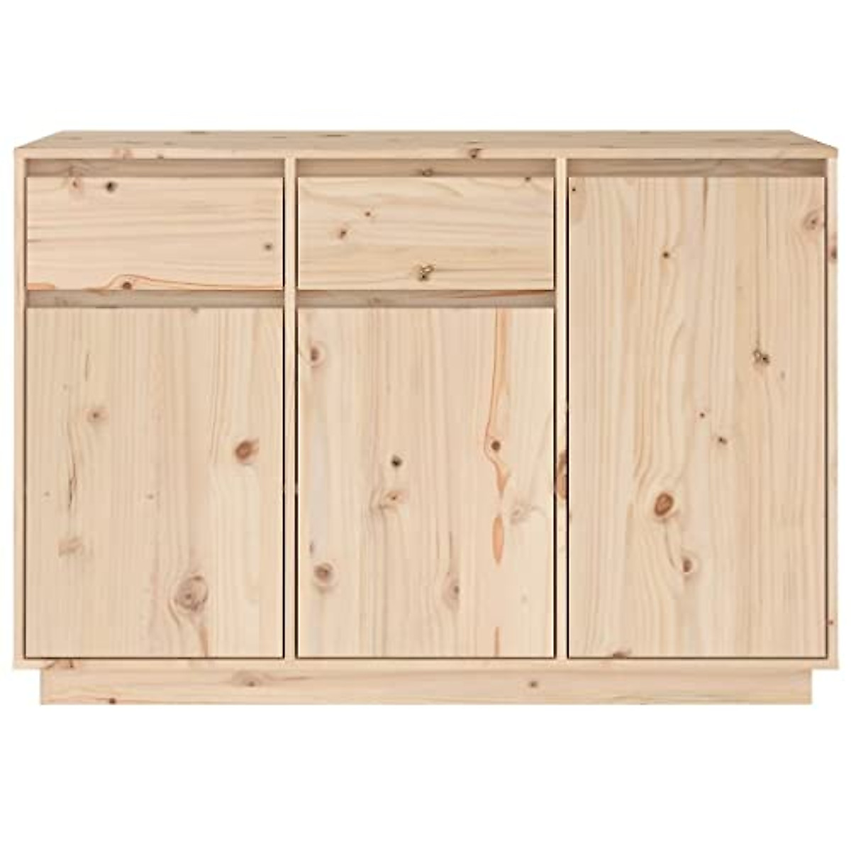 vidaXL Sideboard 43.3"x13.4"x29.5" Solid Wood Pine