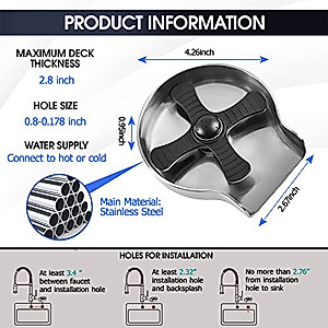 Metal Glass Rinser for Kitchen Sink,Bottle Washer,Faucet Bar Glass Rinser,Kitchen Sink Cup Rinser,Cup Cleaner for Sink,Brush Stainless