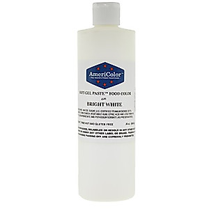 Food Coloring AmeriColor - Bright White Soft Gel Paste, 20 Ounce