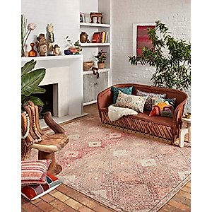 Loloi Justina Blakeney x Malik Collection MAL-01 Dove/Sunset Contemporary 7'-6" x 9'-6" Area Rug