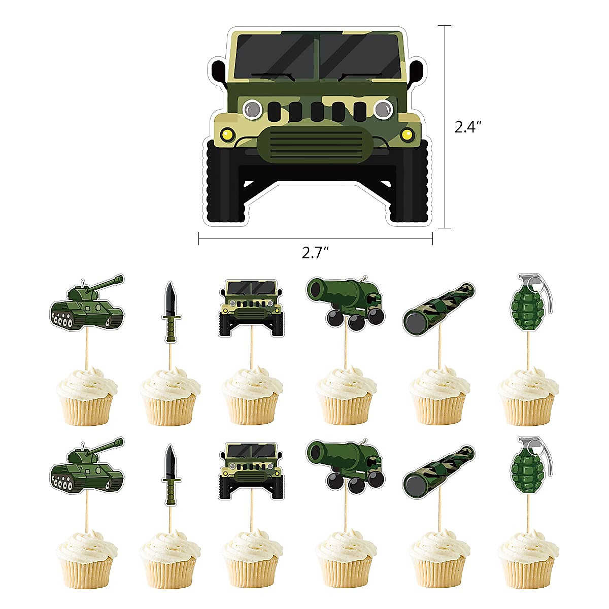 Homond Army Party Decorations, Army Birthday Party Supplies Kit, Army Decorations For Party, Army Banner Cake Topper Swirls, Camouflage Balloon Garland Arch Kit Green Brown