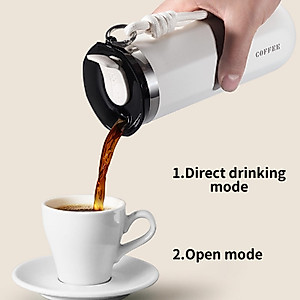 17oz Tumbler with Lid, Double Wall Vacuum Insulated Travel Tumbler, Stainless Steel Insulated Coffee Mug, Reusable, Leak-Proof, for Hot and Cold Drinks