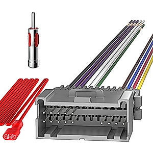 RDBS Auto Aftermarket Radio Wiring Harness Kit Stereo Wire Antenna Adapter Receiver Fit for Some Chevy GMC Buick Pontiac etc. Vehicles