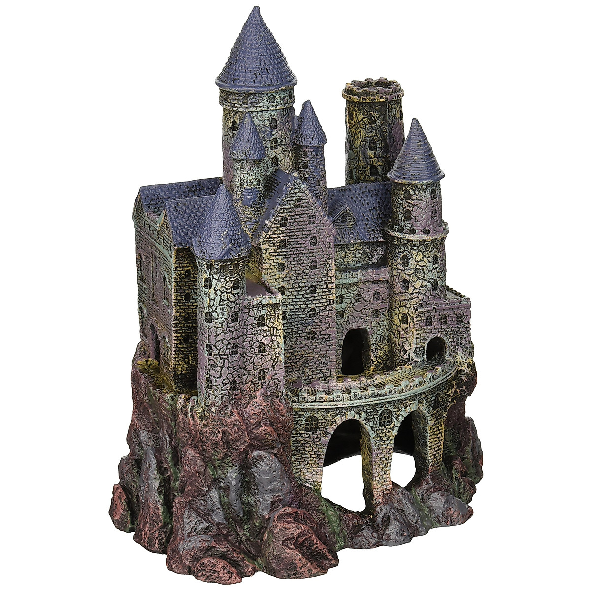 Penn-Plax Age-of-Magic Wizard’s Castle Aquarium Decoration – Safe for Freshwater and Saltwater Fish Tanks – Large