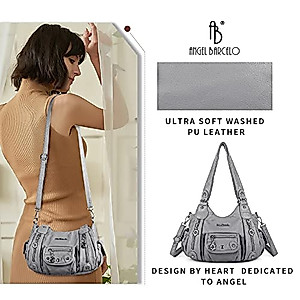 Handbag Hobo Women Handbag Roomy Multiple Pockets Street ladies' Shoulder Bag Fashion PU Tote Satchel Bag for Women