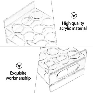 Kichvoe Shot Glass Holder Shot Glasses Bulk Serving Tray Shot Glass Serving Tray Acrylic Cup Rack Organizer for Bar Party-12 Holes