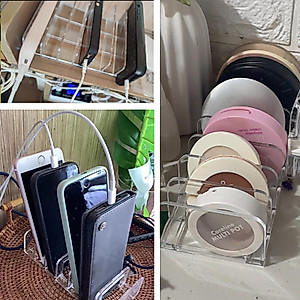 Tecbeauty 2pcs Makeup Palette Organizer Clear Cosmetic Eyeshadow Palettes Storage Tray - 15 Slots