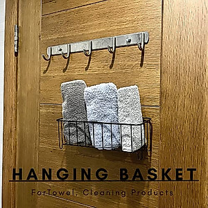 WAIMIU Metal Wire Storage Basket Bin 3 Set, Toilet Paper Holder, Coffee Pod Cups Mail Letter Towel Shampoo Basket, Toilet Tank Tray, Industrial Decor Box, for Countertop Cabinet Laundry Kitchen- Black