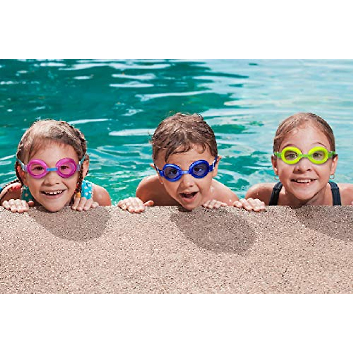 Poolmaster Swim Goggles, Lil' Guppies, 4 Pack
