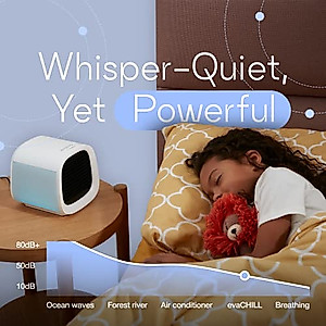 Evapolar evaCHILL Portable Air Conditioners / Mini AC Unit / Small Personal Evaporative Air Cooler and Humidifier Fan for Bedroom, Office, Car, Camping / EV-500 / Urban Gray