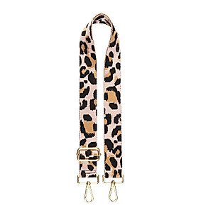 WEDDINGHELPER Pink Adjustable Shoulder Crossbody Handbag Strap (1.97'' Width, Gold Buckle)