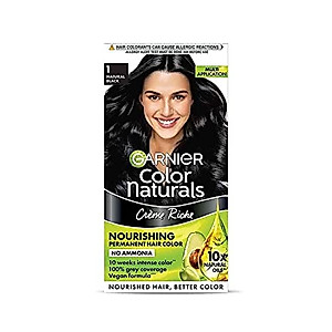 Garnier Color Naturals Nourishing Permanent Hair Color Cream - Natural Black 1 Set