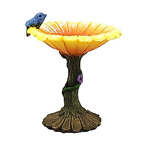 NW Wholesaler 2.5 Inch Miniature Fairy Garden Flower Birdbath - Supplies, Furniture, Tools, Animals and Accessories for Fairy Gardens