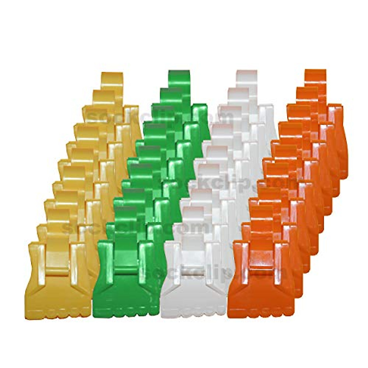 The Amazing Sock Clip Sock Holder, Spring Assorted 32 Clips, (8 Each of 4 Colors) Made in U.S.A. C