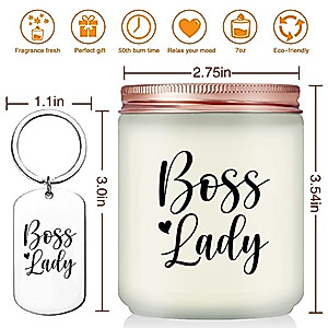 Volufia Boss Lady Gifts for Women - Boss Day Gifts, Boss Leaving Gifts for Boss - Boss Candle Birthday Gift for Boss Female, Manager, Her - Funny Lavender Scented Candle