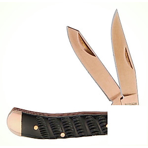 Rough Rider Copper Ridge Trapper Rose Titanium Folding Blades Knife