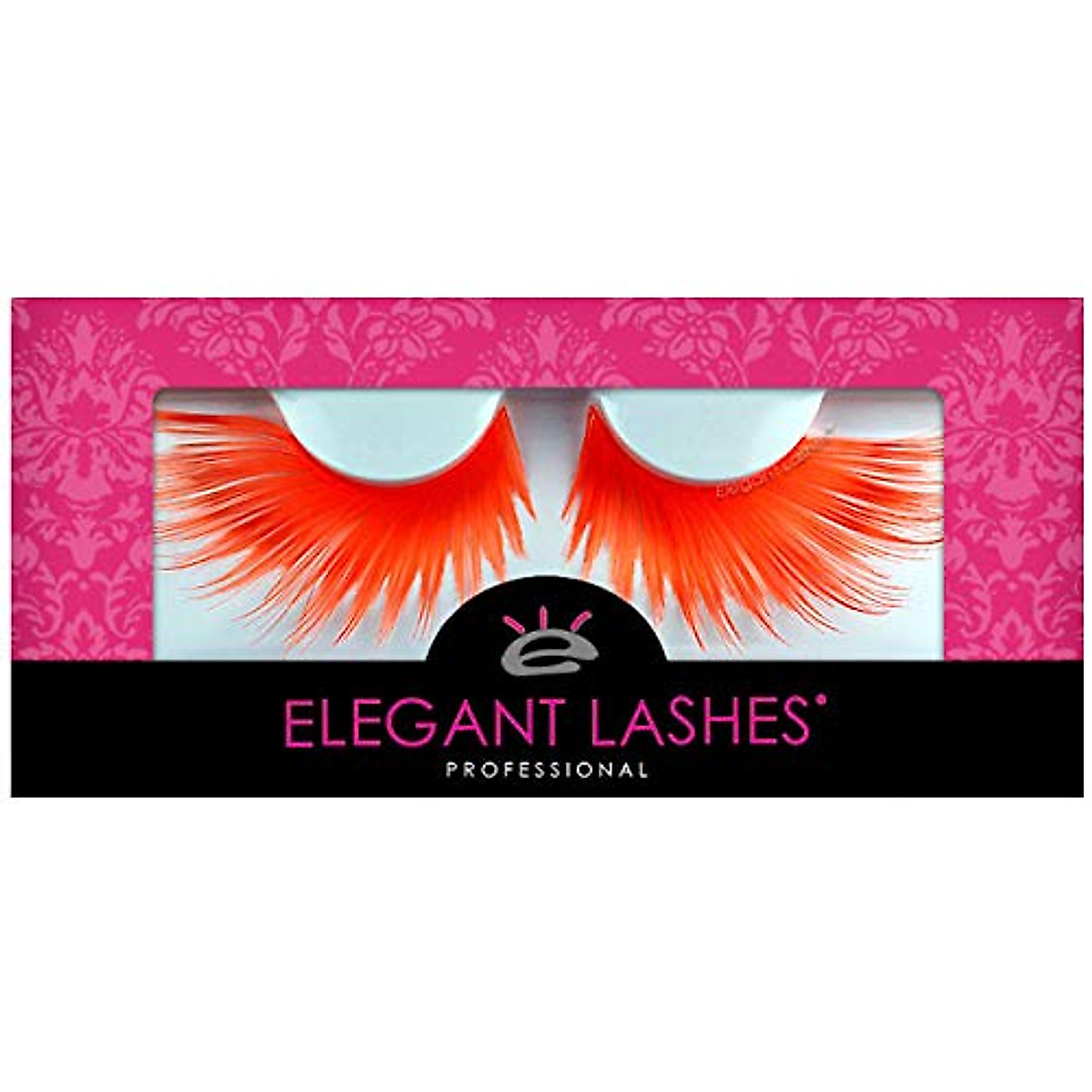 Spiky Neon Orange Color Drag Lashes for Pride, Halloween, Dance, Rave, Costume