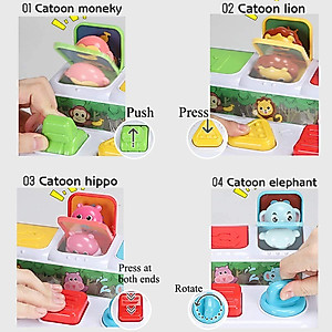 YMDLY Toys Animal Park Interactive Pop Up Music Toy,Up- Early Education Activity Center Toy, Ages 7 8 9 10 11 12 Months and up Infant Toddlers Toys.