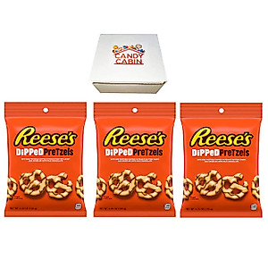 Reese's Chocolate Dipped Pretzel, Box by CANDY CABIN (Reeses, 3 Pack)