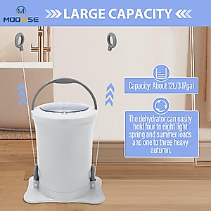 MOQNISE Manual Clothes Dryer 12L Portable Manual Clothes Dehydrator, Freestanding Non electric Laundry Dryer for Camping Business Trips Apartments and Dorms