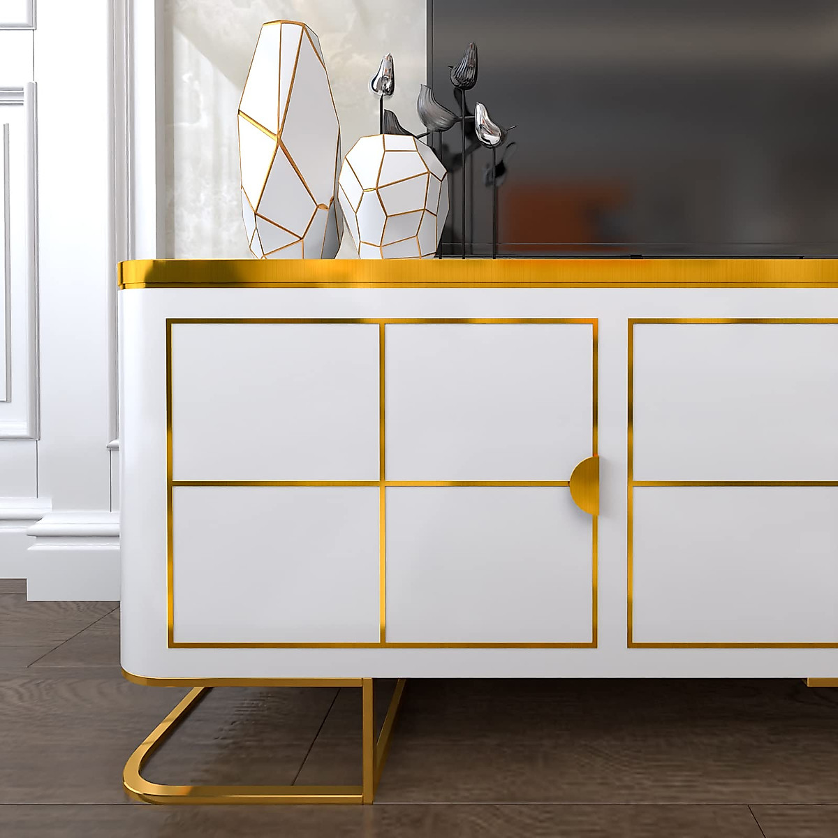 Cohoo Home Gold Stainless Steel Contact Paper for Appliances Gold Brushed Metal Look Wallpaper Stainless Steel Peel and Stick Self-Adhesive Waterproof Wallpaper for DIY Cabinets Decor 17.7inW 78.7inL