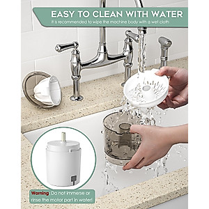 Cordless Electric Lemon Juicer Squeezer, AYOTEE Portable Electric Citrus Juicer with USB Cable and Spoon, Lemon and Lime Squeezer, Electric Orange Juicer Squeezer, Rechargeable Lime Juicer (White)