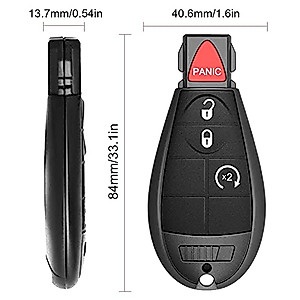 VOFONO Fit for Entry Remote Key Fob Replacement Chrysler Town and Country 2008-2010/Dodge Durango 2008-2013/Challenger Grand Caravan 2008-2014/Journey 2009-2013, Charger 2008-2012 (Set of 2)