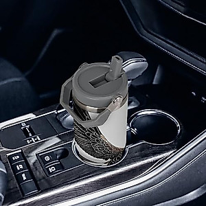 WITHSBKK 30oz Car Cup Sketch of Bald Eagle Diving Printed with Portable, Stainless Steel Travel Mug, Vacuum Insulated Tumbler And Straw, Leakproof for Car & Outdoor, UV Printed Design