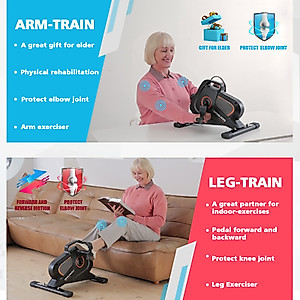 YOSUDA Under Desk Bike Pedal Exerciser - Magnetic Mini Exercise Bike for Arm/Leg Exercise, Desk Pedal Bike for Home/Office Workout