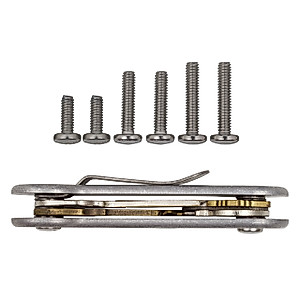 Stonewashed Aluminum KeyBar | Everyday Carry Compact Key Holder Multi-Tool and Keychain Organizer with Pocket Clip (Holds up to 12 Key) Made in the USA