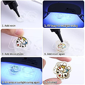 UV Resin - DIYcraft Odorless Crystal Clear Hard Resin 200g, Fast Curing Epoxy Resin for DIY Resin Molds, Jewelry Making - Suitable Art Craft Beginner UV Resin Jewelry Making Kit