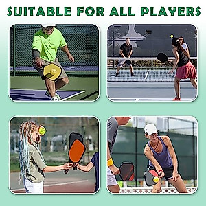 SHALLWE Pickleball Balls, Outdoor Pickleball Balls 6/12 Pack, Meets USAPA Standards Pickleball Outside 40 Holes, Yellow Pickle Balls with Portable Mesh Bag