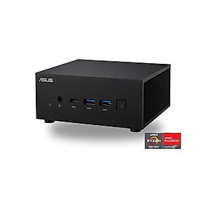 ASUS ExpertCenter PN52 Mini PC Barebone with AMD 8-Core R7-5800H, Quad-4K displays, 7 x USB, up to 64GB DDR4 RAM, Triple Storage Design, WiFi 6E, Bluetooth, USB-C with VESA Mount,Black