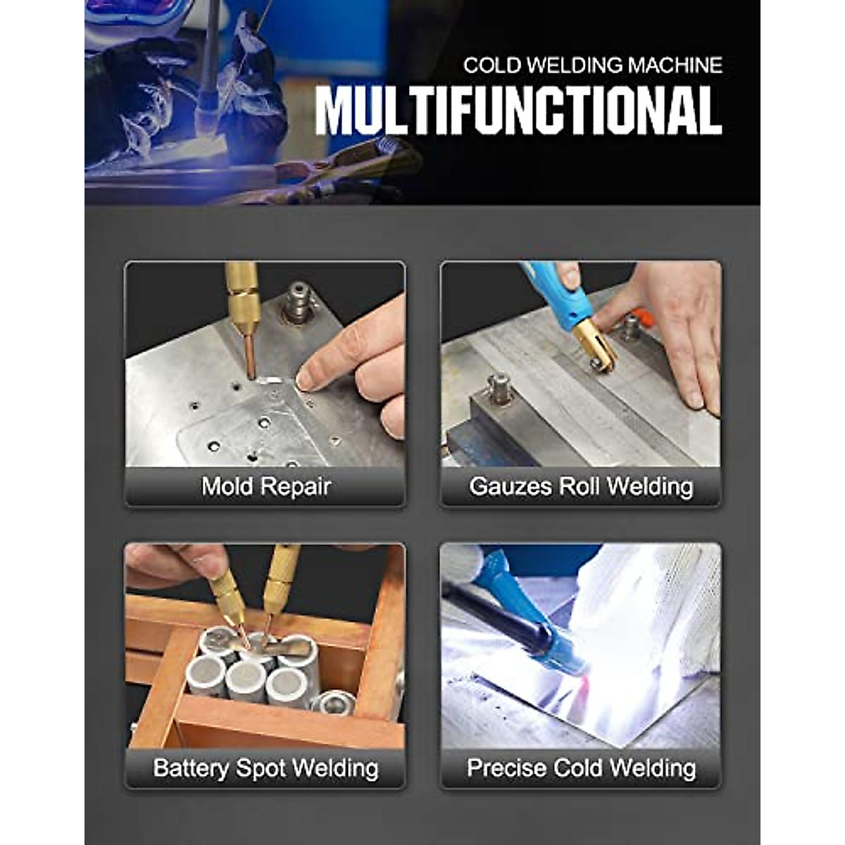 ANDELI TIG Welder 220V Energy Storage Cold Welding Machine with Hot/Cold/TIG Pulse Cold TIG Welding Machine TIG-250CLN