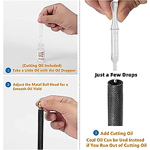 Glass Cutter Kit with Cutting Oil, 2mm-20mm Professional Cutting Head, Aotomatic Pencil Oil Feed Carbide Tip Glass Cutter Tool for Thick Glass Mosaic and Tile