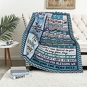 Father in Law Gift from Daughter in Law/Son in Law,Fathers Day Blanket Gifts for Father in Law,Father of The Groom Gift,Father in Law Blanket,Gifts for Father in Law for Birthday Christmas 60"x50"